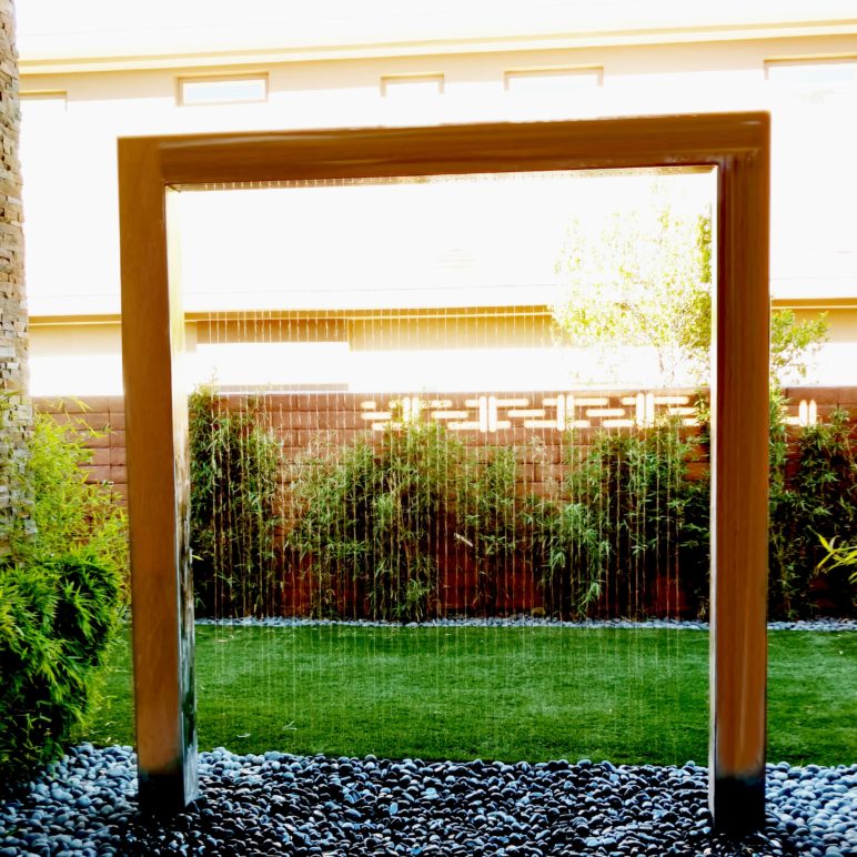 Metal Rain Curtain Fountains - Pathmark Fabrication