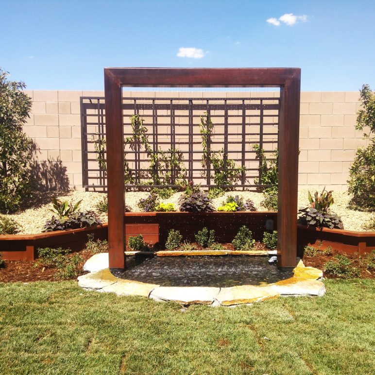 Metal Rain Curtain Fountains | Pathmark Fabrication